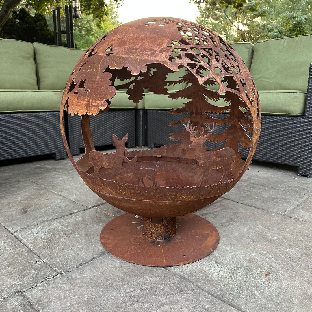 Esschert Designs Large Wildlife Pattern Fire Sphere – Just Jill Shop