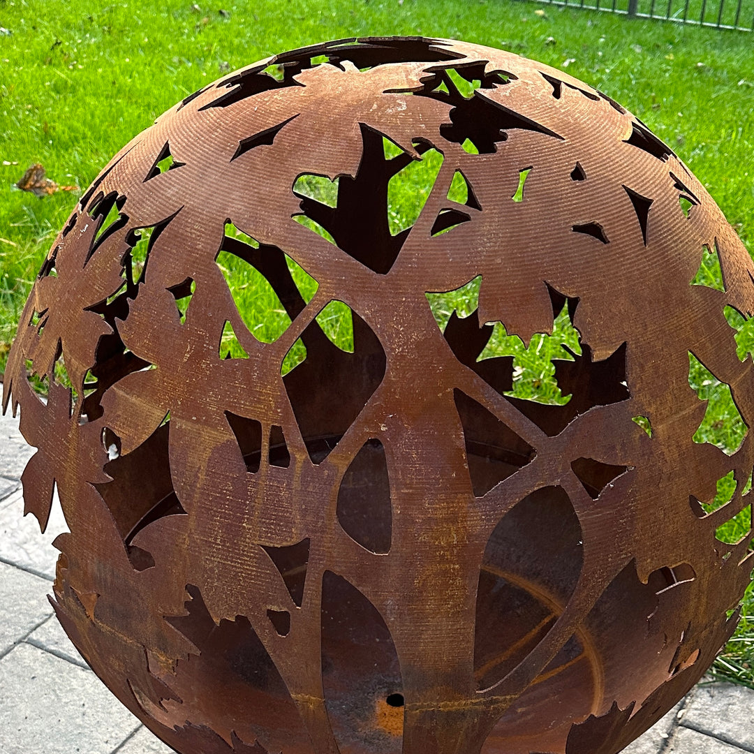 Esschert Designs Large Leaf Pattern Fire Sphere – Just Jill Shop